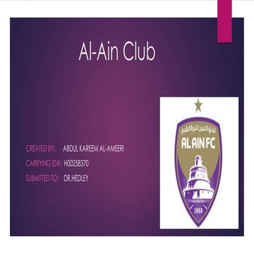 Al-Ain Football Club | PPTX