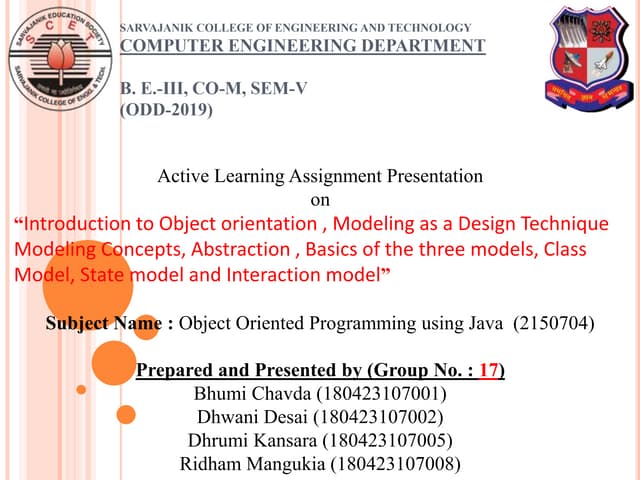 Introduction To Object Orientation Modeling As A Design Technique 6130