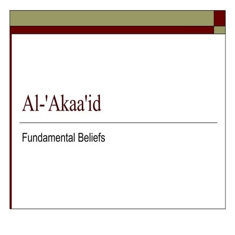 Al Akaid.Creed | PPT