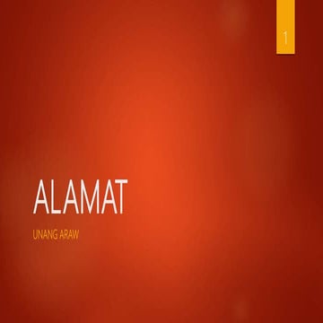 Alamat | PPT