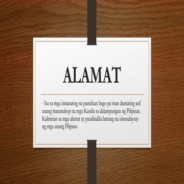 Alamat | PPTX
