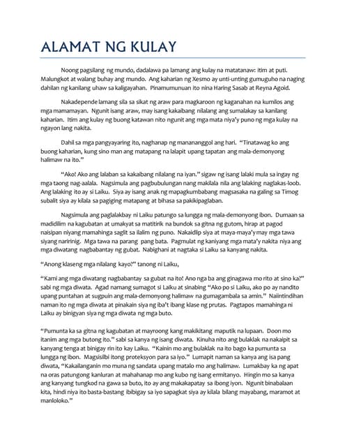 Tulalang Epiko Ng Mga Manobo