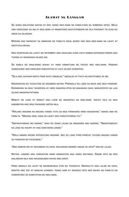 Alamat ng ampalaya | DOC