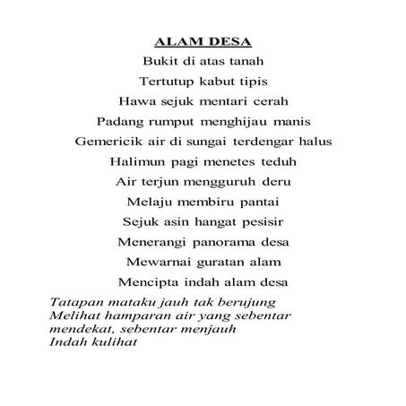 Alam desa | DOCX