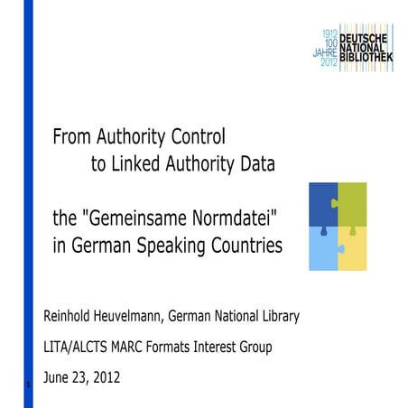 From Authority Control to Linked Authority Data | PDF | Databases | Computer Software and ...
