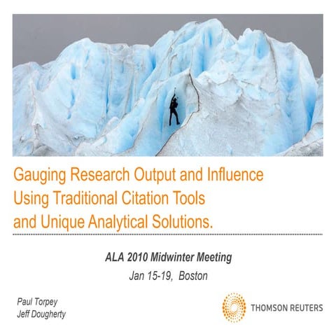 Gauging Research Output and Influence | PPT
