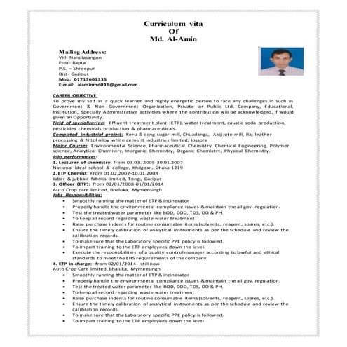 Alamin cv 1 | DOCX