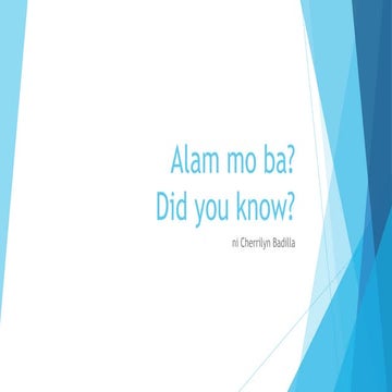 Alam mo ba | PPTX