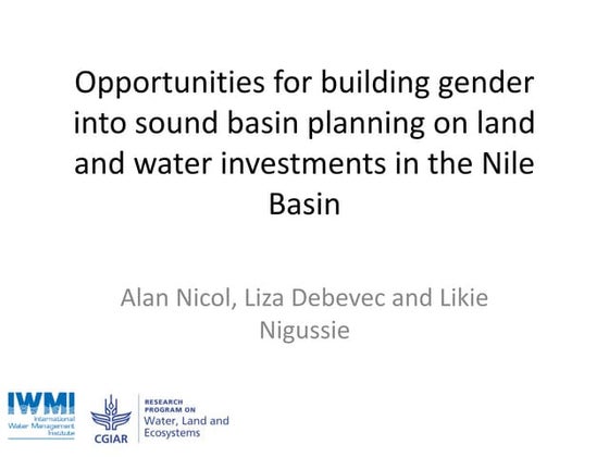 Nile Basin Development Challenge: Brief overview | PPT