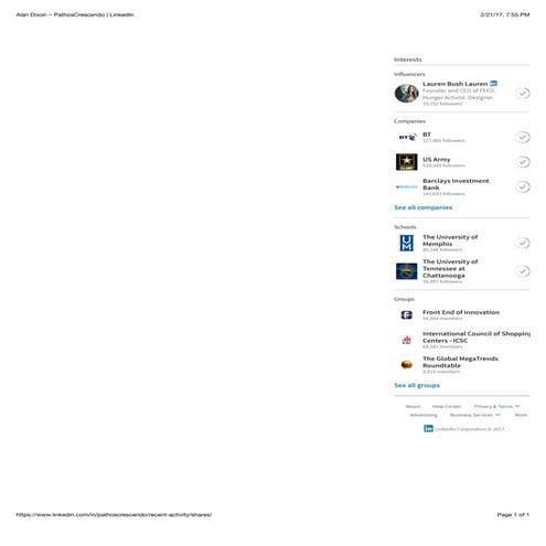 Alan dixon ~ pathos crescendo | linkedin | PDF