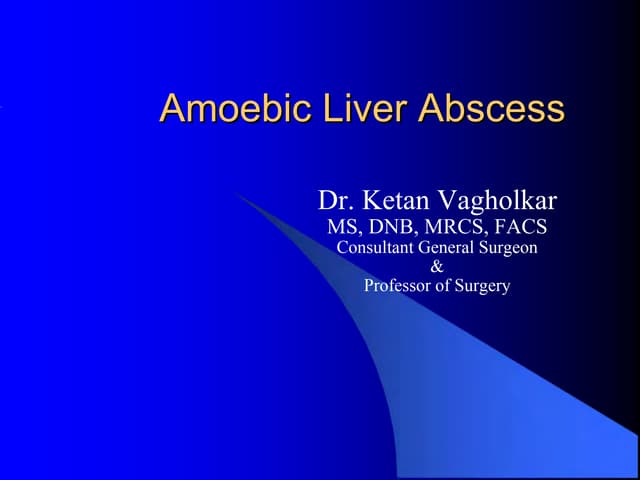 Amoebic liver abscess.ppt