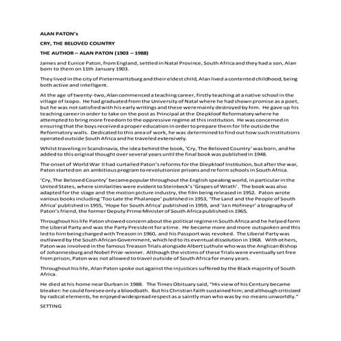 Alan paton | DOCX