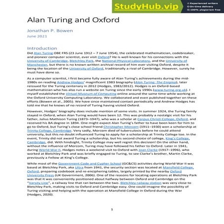 Alan Turing Study Guide , Alan Turing: an introductory biography – ZHERSS
