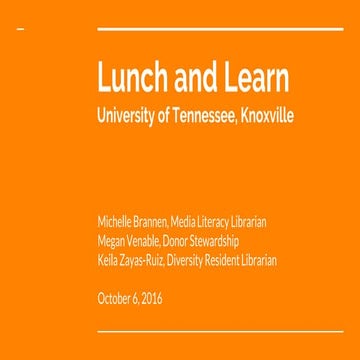 Lunch and Learn | PPT