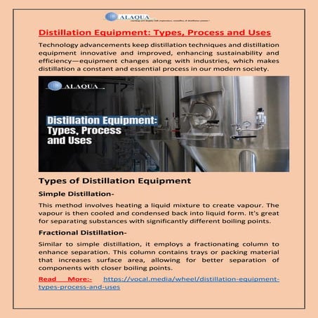Distillation Equipment: Types, Process and Uses | PDF | Home Appliances ...
