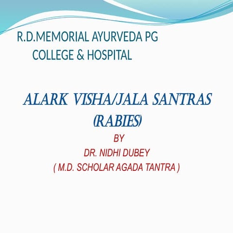 alark visha or jala santras w.s.r.to rabies.pptx