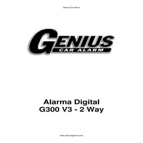 Alarma genius digital g300a | PDF