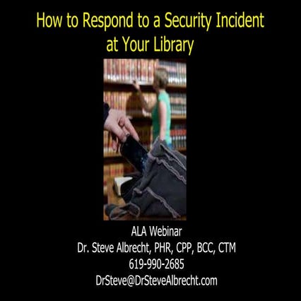 Reaching Out Together: A Library / Police Department Partnership | PPT