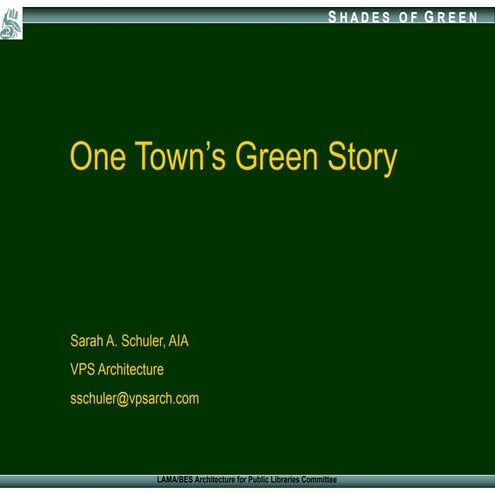 Sustainable Libraries - Shades of Green, Case Study 2 | PDF