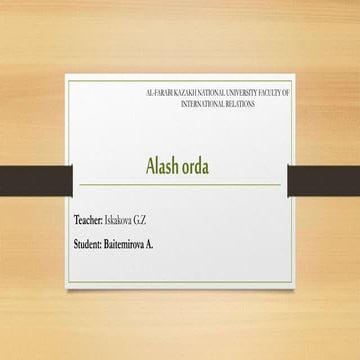 Alash orda | PPT