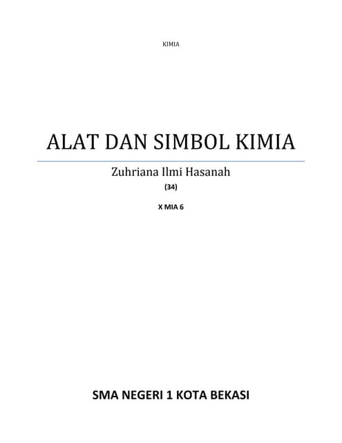 Alat alat keselamatan kerja dan simbol-simbol laboratorium | DOCX