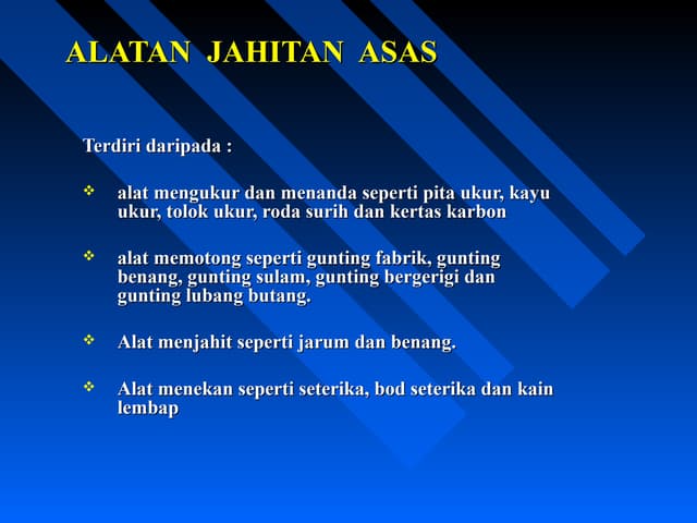 Alatan menjahit | DOCX
