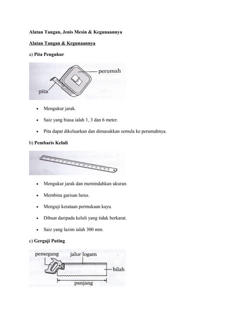 Jenis alatan tangan dan fungsinya | PPSX