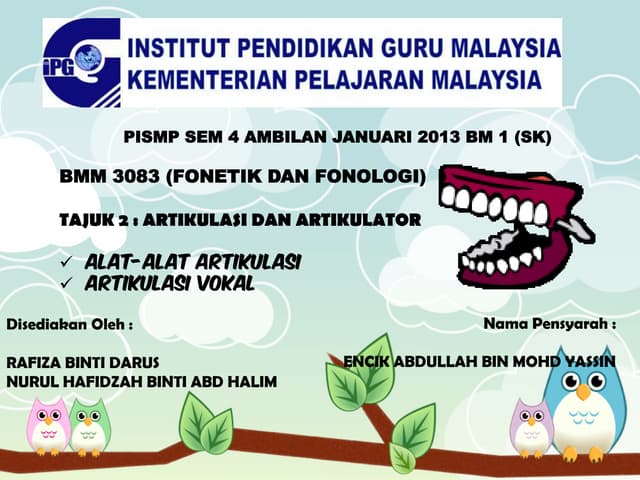 Konsep Fonetik dan Fonologi dan Fonem-fonem Dalam Bahasa Melayu | PPTX