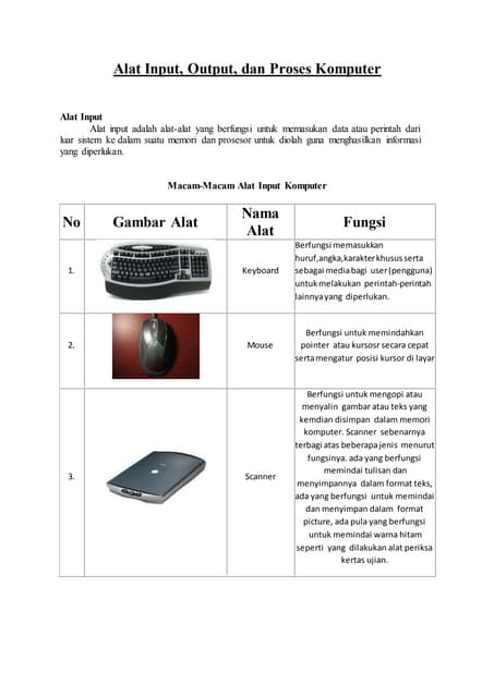 Alat input output | PDF