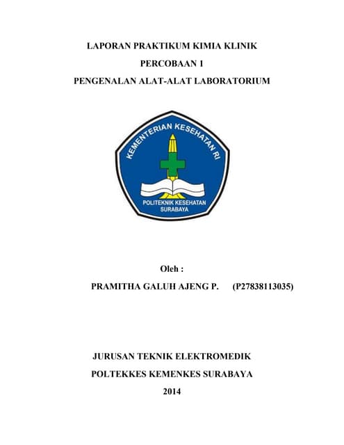 Laporan Praktikum Pegenalan Neraca di Laboratorium | DOCX