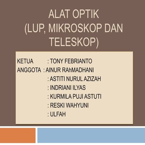 Alat optik | PPTX