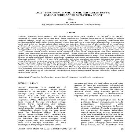 Alat penggering hasil pertanian | PDF