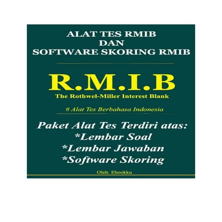 Alat tes rmib lengkap dengan skoring rmib | PDF