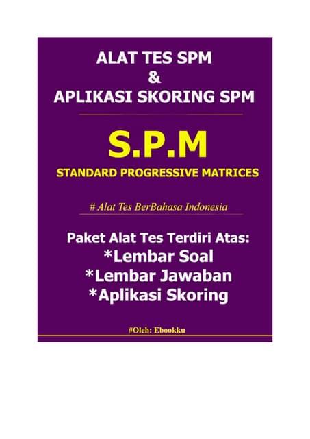 Alat tes epps lengkap dengan skoring epps | PDF