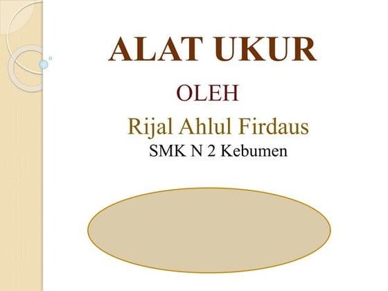 MACAM MACAM ALAT UKUR FISIKA MATERI KELAS X | PPT