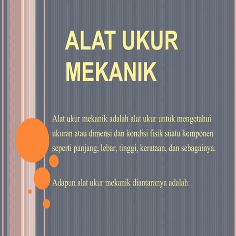 Agung Fathony - Alat Ukur (Dial Indikator) | PPTX