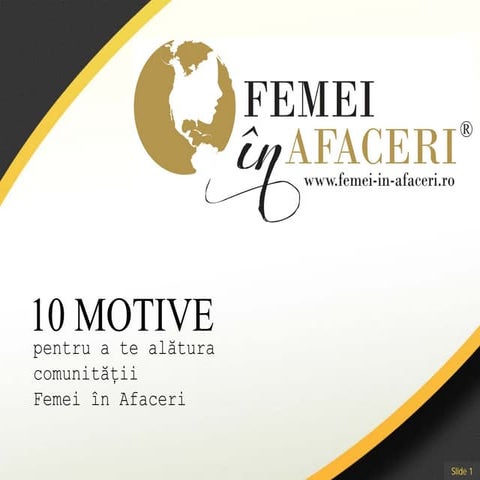 Alatura-te comunitatii Femei in Afaceri! | PPT