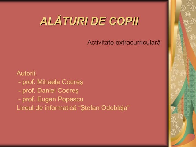 Alaturi de copii | PPT Alaturi de copii | PPT