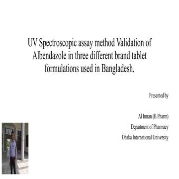 Method Validation Of Albendazole Pptx