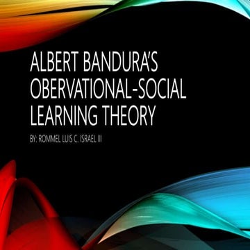 ALBERT BANDURA OBSERVATIONAL SOCIAL LEARNING | PPTX