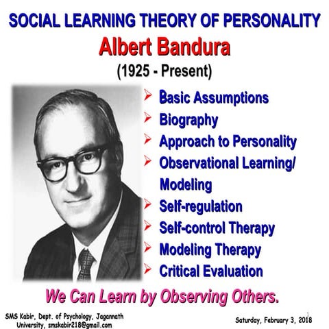 Albert bandura social learning theory | PPT