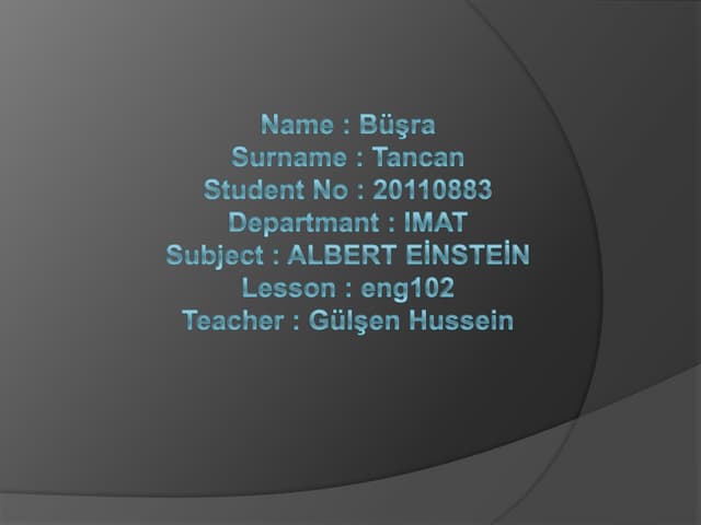 Albert Einstein | PPTX