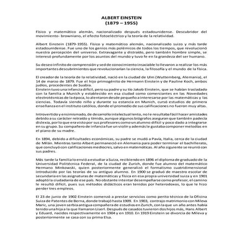 Albert einstein | DOCX