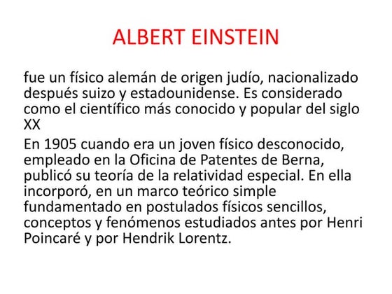 Albert einstein | DOCX | Physics | Science