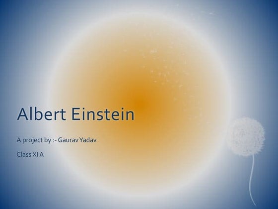Presentation on einstein | PPT