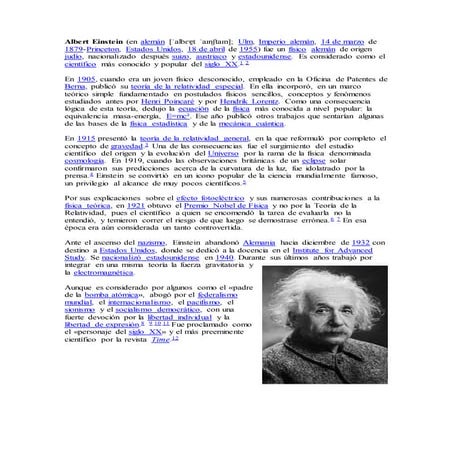 Albert einstein | DOCX | Physics | Science