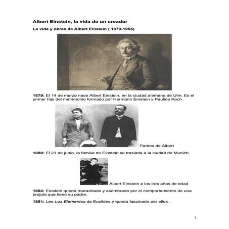 Albert Einstein, la vida de un creador | PDF