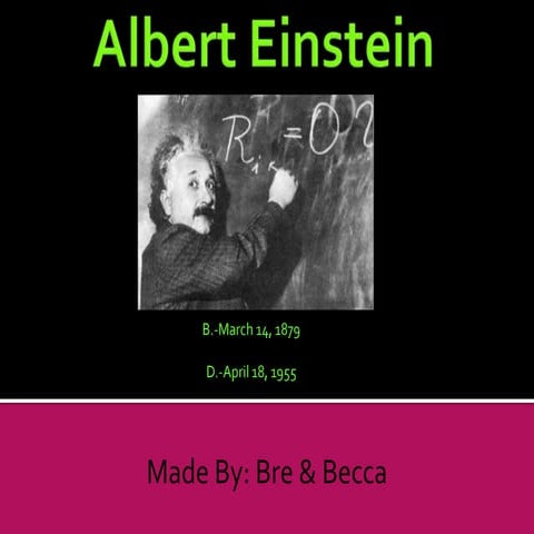 Albert Einstein Project | PPTX