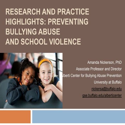 School bullying presentation | PPTX