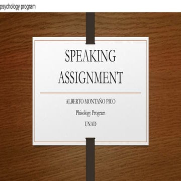 Alberto montaño speaking assignment | PPTX